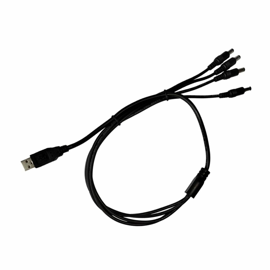 Разветвитель кабеля питания USB-5,5x2,1 мм для камер видеонаблюдения, светодиодных фонарей и другой зарядки нескольких электронных устройств