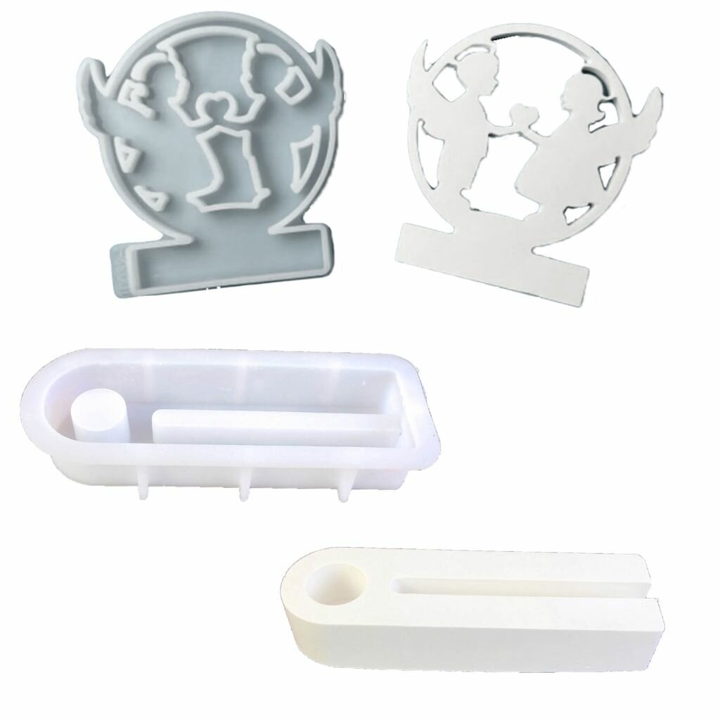 (1 комплект) Украшение в виде ангела любви гипсовая форма для подсвечников-4