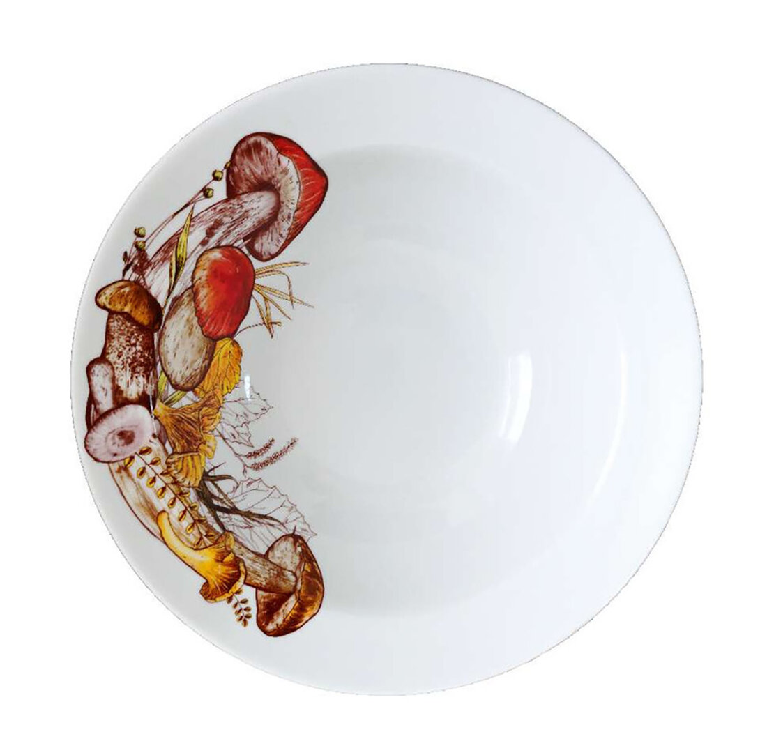 Набор фарфоровых мисок "Грибы" 500 мл, 4 шт, Дулёвский фарфоровый завод