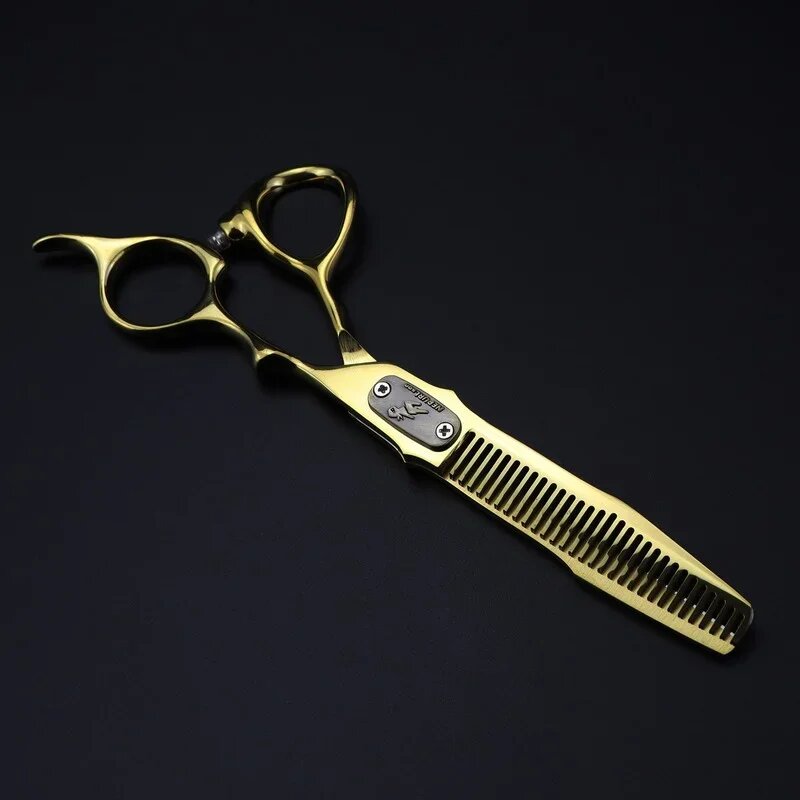 Золотые ножницы для стрижки волос, 6 дюймов, Thinning Scissors