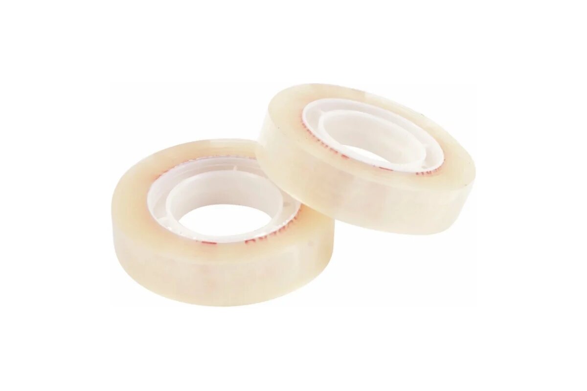 BRAUBERG клейкая лента 12 мм х 33 м комплект 2 шт прозрачная европодвес 221694