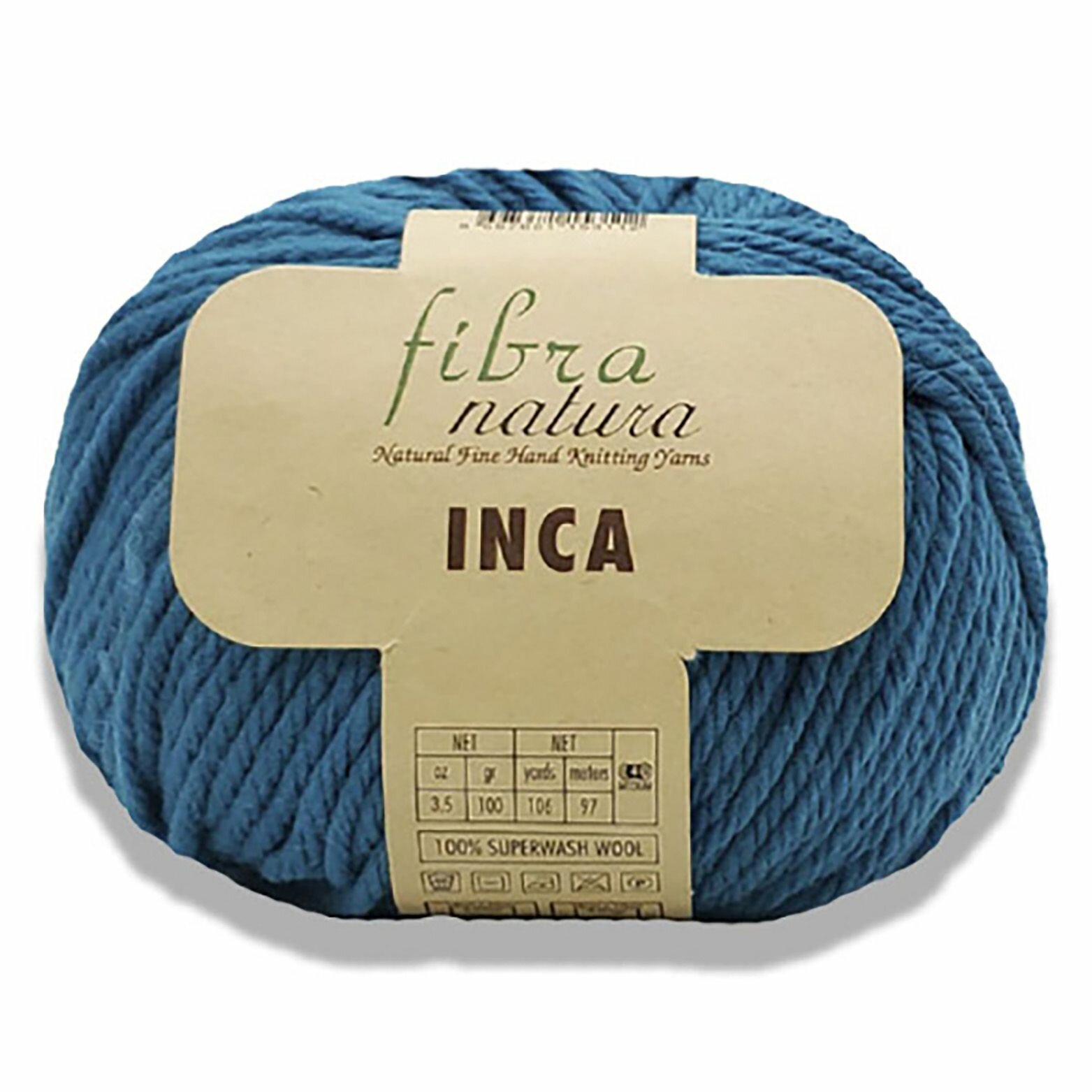 5 Мотков, Fibra Natura INCA, 100% Шерсть супервош / 100 гр. - 97 м, Цвет-43015
