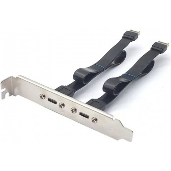 Планка Ks-is KS-882 USB-C x 2 выносная полнопрофильная 10Gbps, 50см