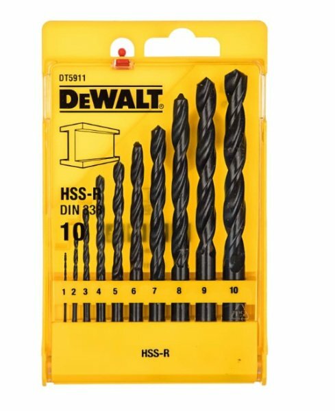 Набор сверл по металлу HSS-R DT5911