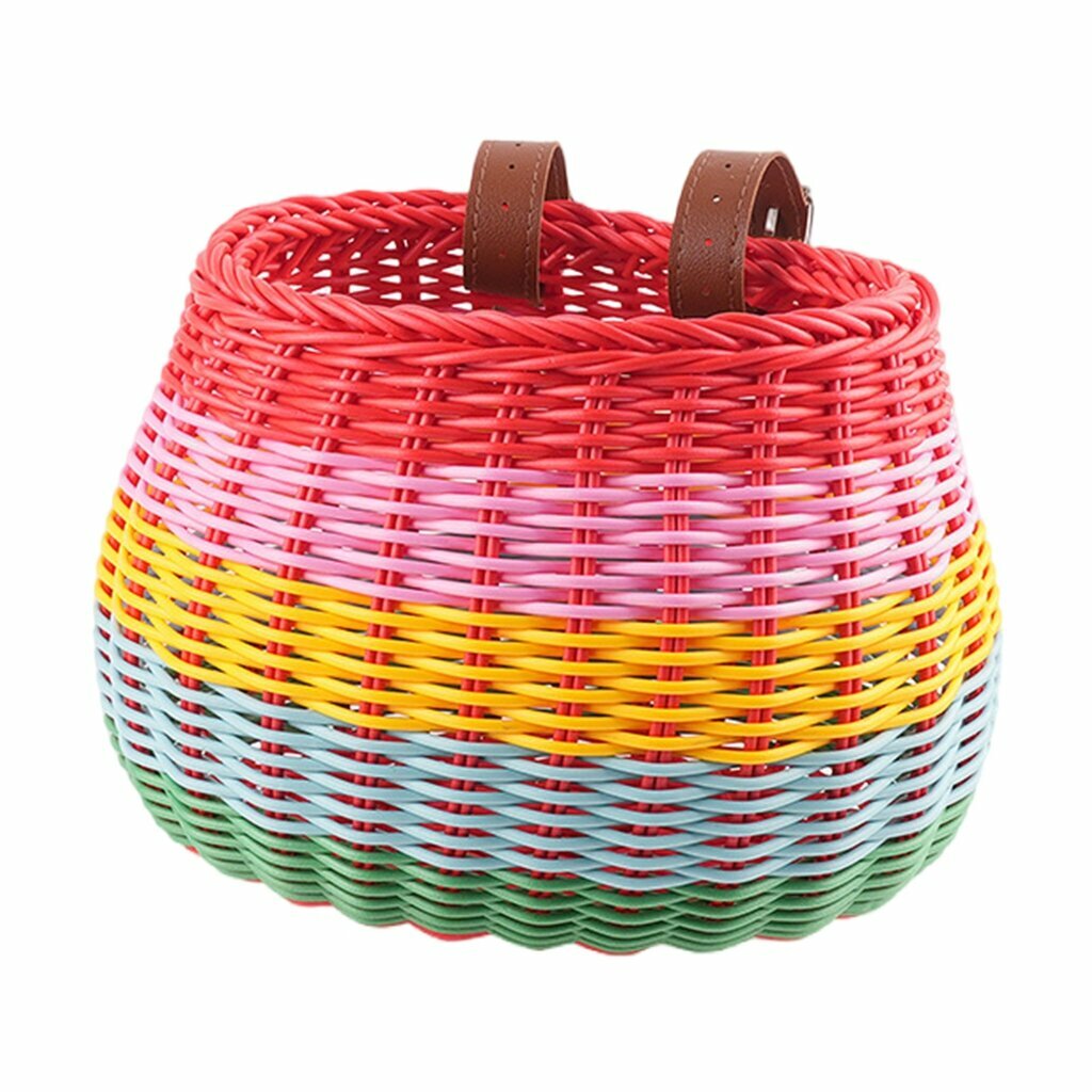 Adjustable Bicycles Basket Bike Handlebar Storage Bike Basket with Fasten Strap