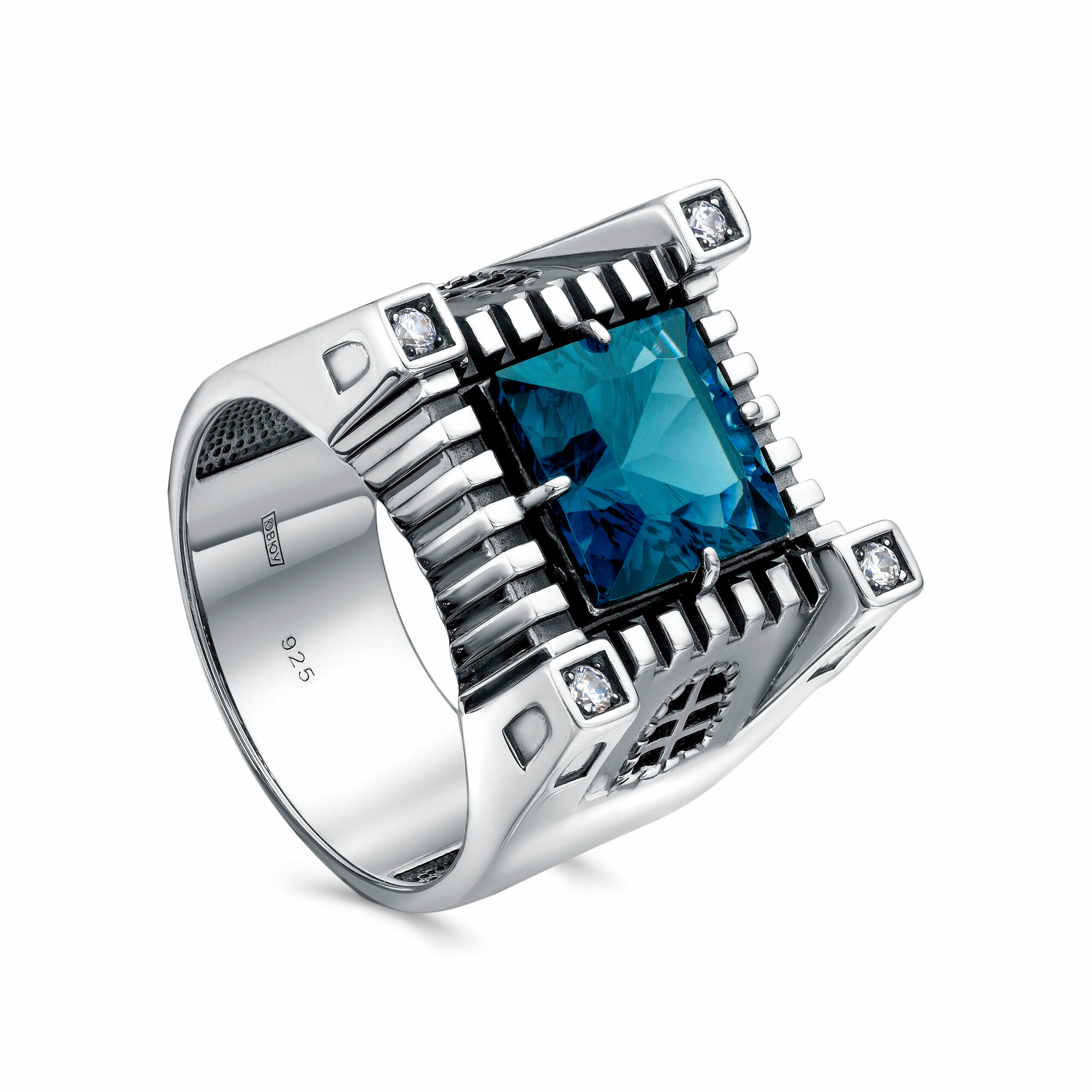 Кольцо, серебро, 925 проба, ситалл