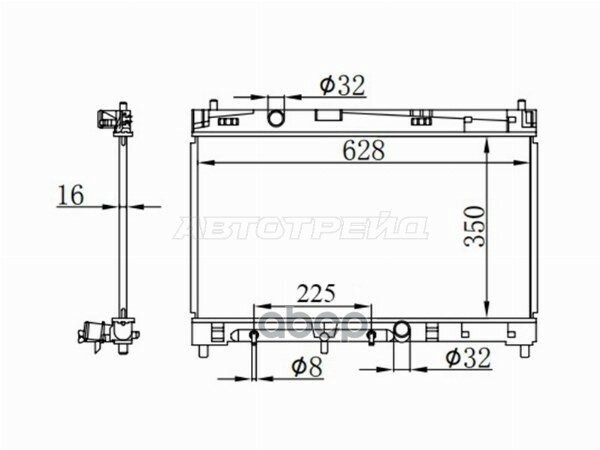 Радиатор Toyota Corolla (E180) 12-19 / Ractis 05-16 Sat арт. TY000W90-1
