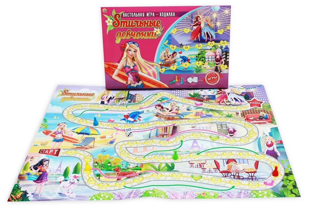 Игра-ходилка Рыжий кот Стильные девочки (ИН-8968)