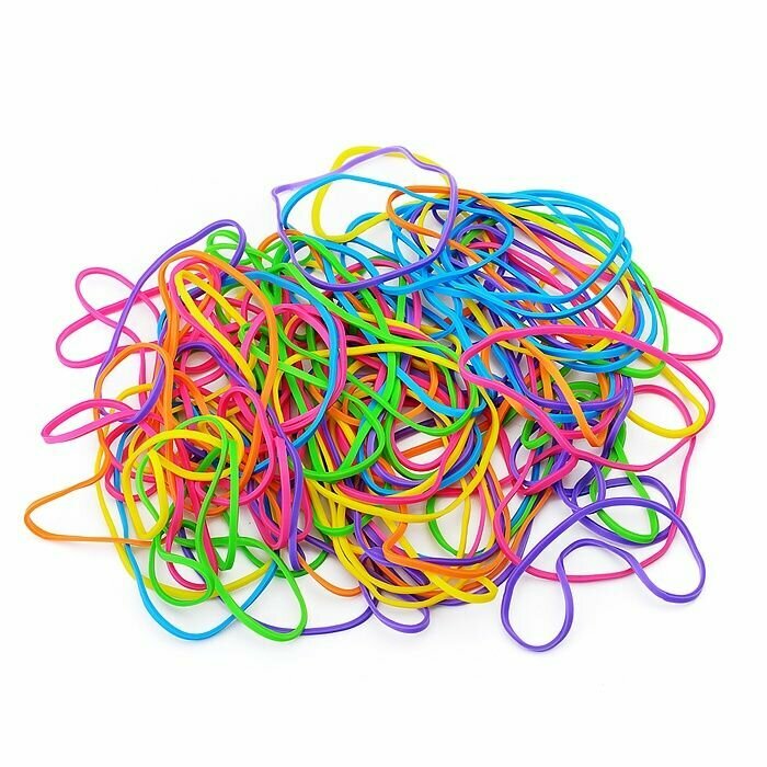 Банковские резинки deVENTE Синтетический каучук, диаметр 60 мм, цветные, 1000 г