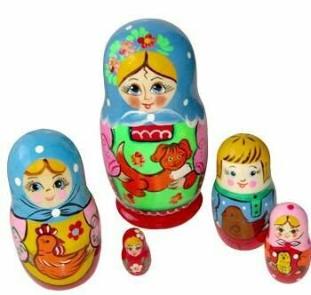Матрешка Нескучные игры "Подворье" 5 персонажей (10445)