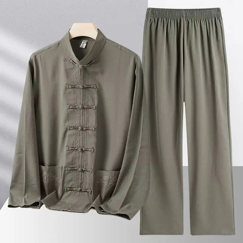 Мужской костюм тай-чи UHYTGF из хлопка 180(170-180cm) 42, 6