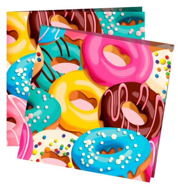 Набор салфеток "Пончики" 24х24 см, 12 шт