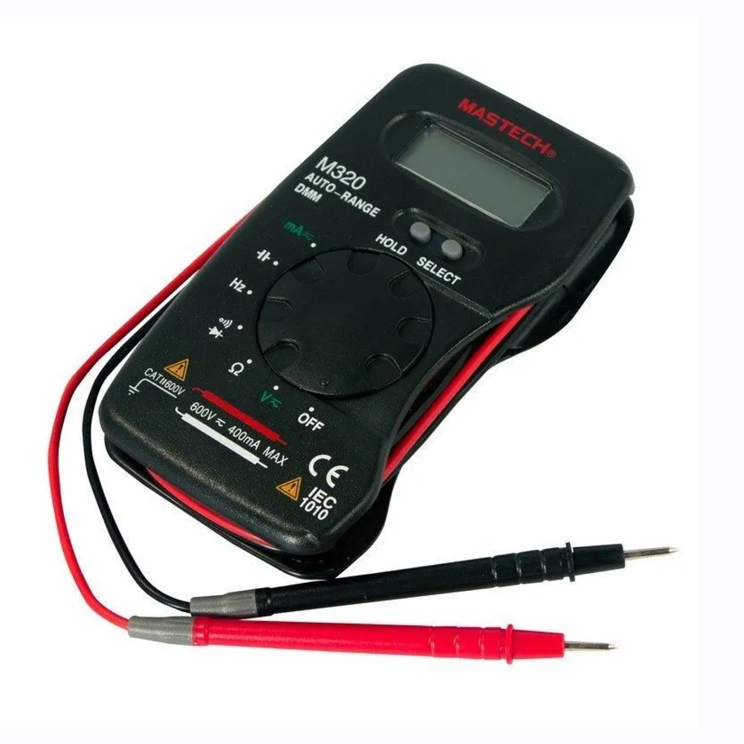 Мультиметр Mastech M320, цифровой, автоматический выбор диапазона, черный