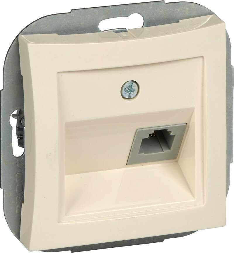 Дуэт розетка телефонная RJ11, механизм, бежевый, SCHNEIDER ELECTRIC WDE000281 (1 шт.)