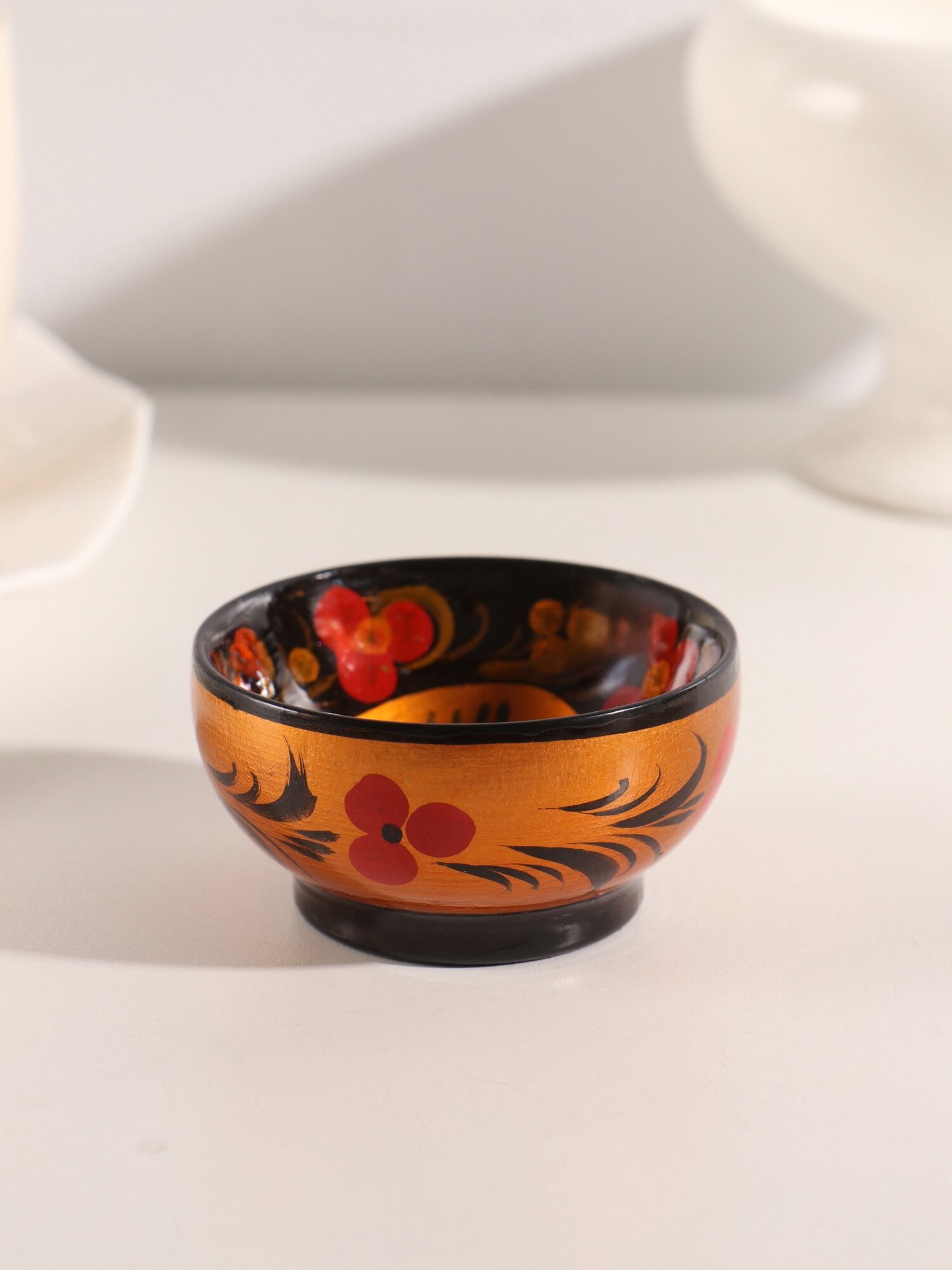 Солонка «Каравай», 7,5×3 см, хохлома