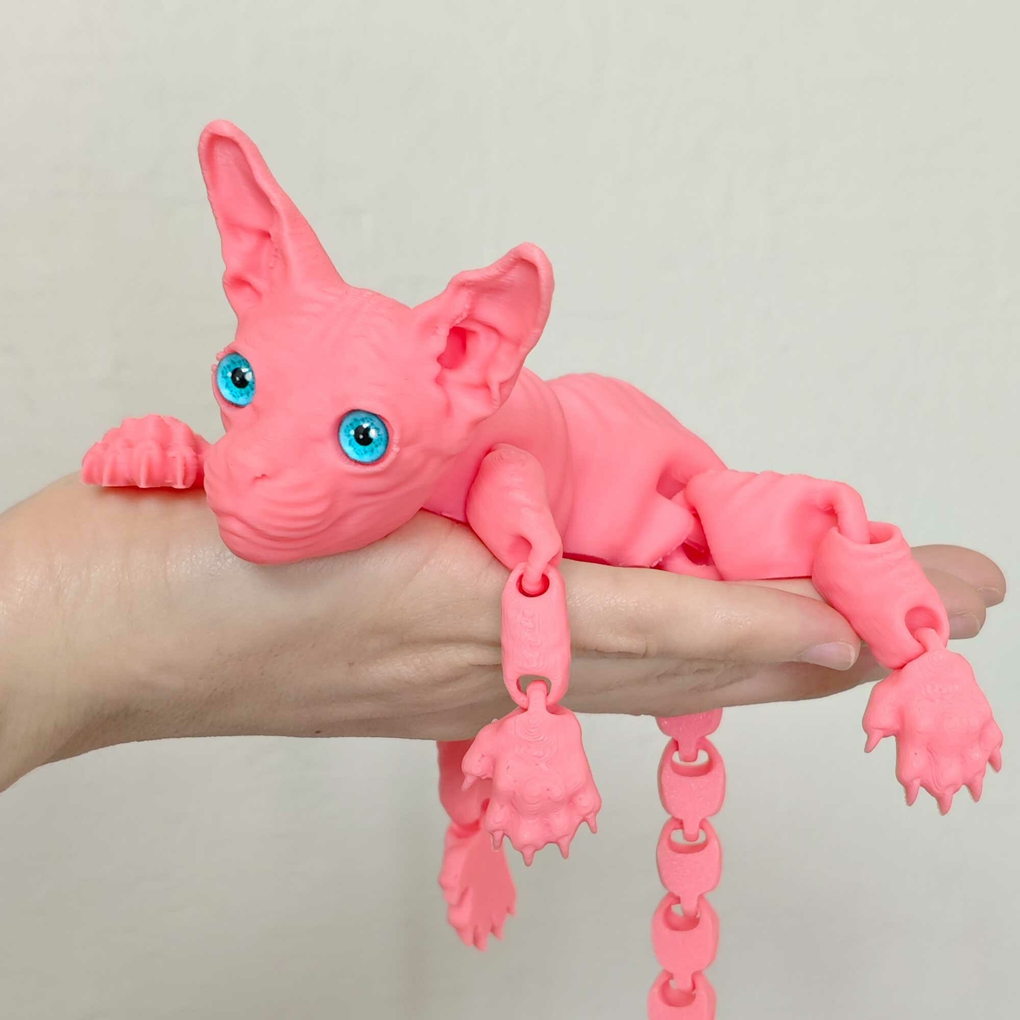 Игрушка-антистресс Кот сфинкс "Гоша" , подвижный, из пластика