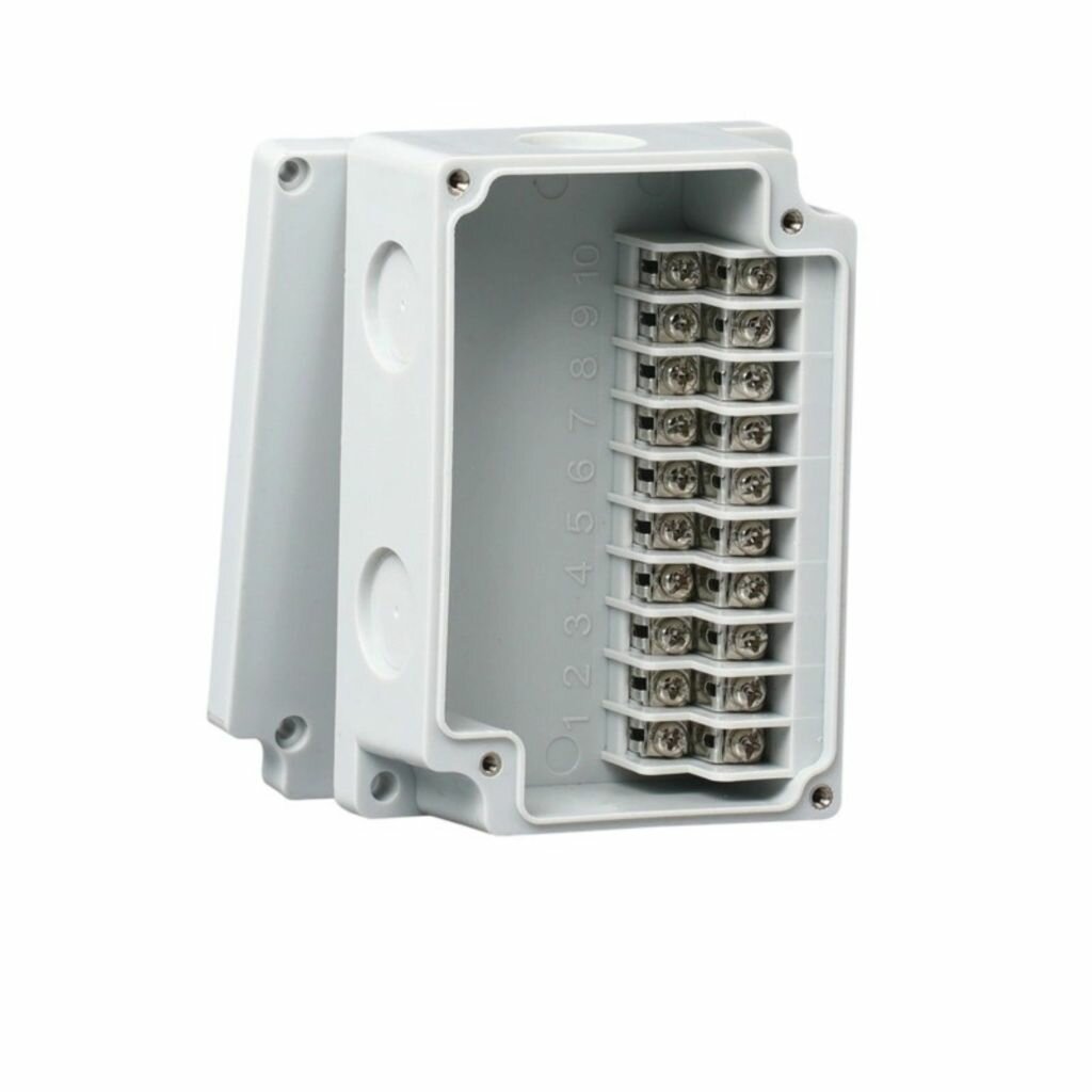 Подключение питания, Уличная водонепроницаемая соединительная коробка с терминалами - 10p