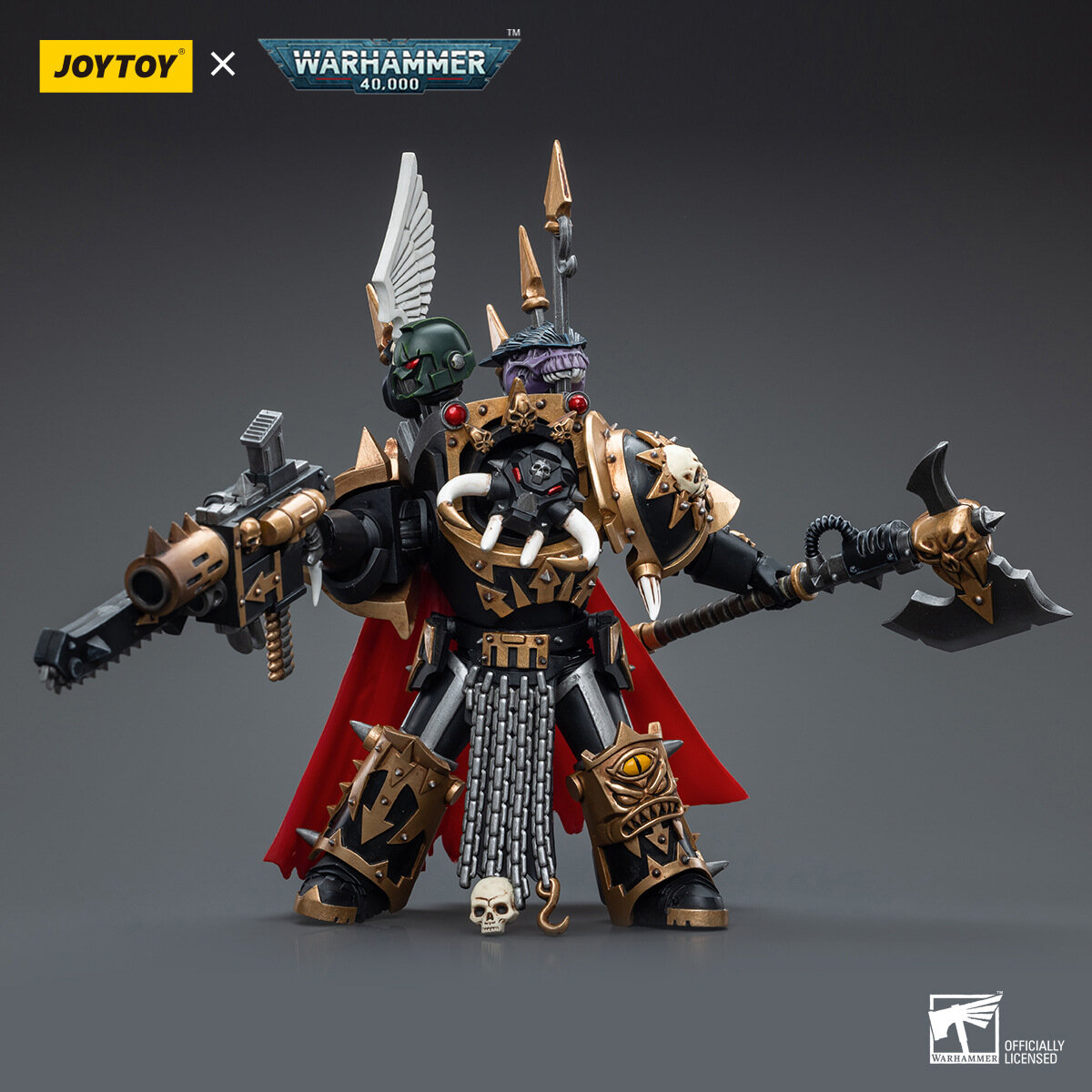 JOYTOY Black Legion holy hall company commander model play Chaos star warrior Black Legion Terminator armor Chaos Lord