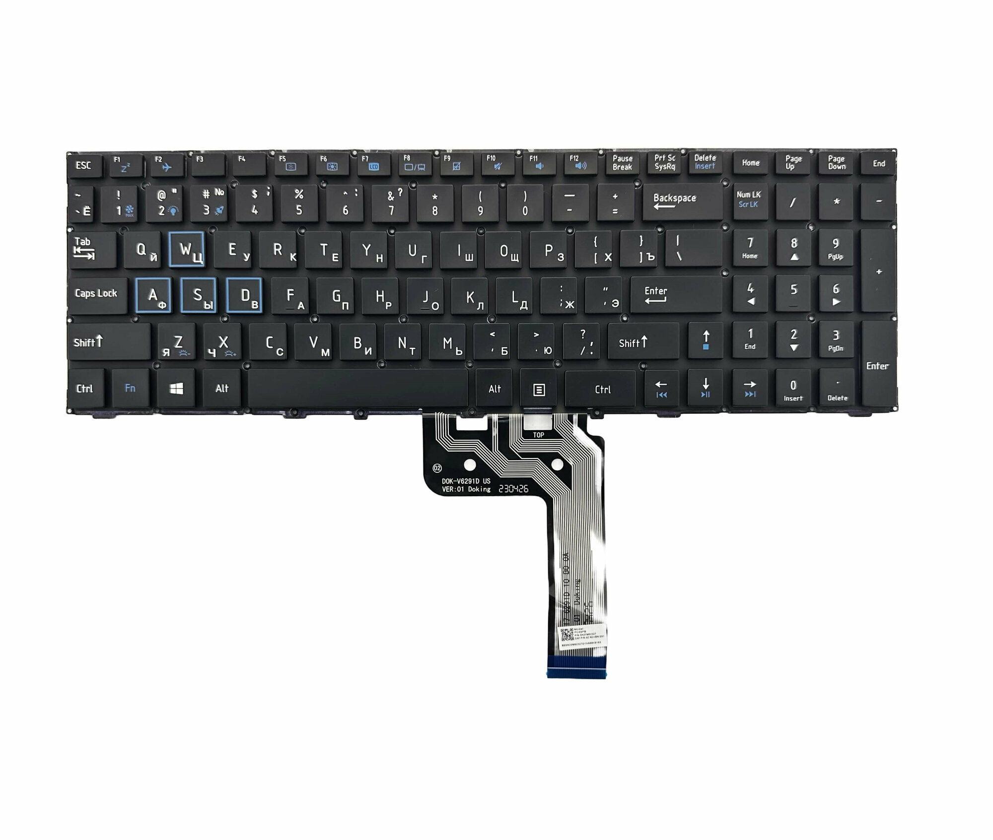 Клавиатура для ноутбука ThundeRobot 911M-M2 911-T1 Targa T6A T6B p/n: 6-80-P65S0-012-1