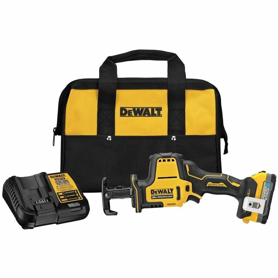 Комплект сабельной пилы DEWALT DCS369E1 (+АКБ 1.7 Ач. powerstack, зарядное устройство, сумка) из США