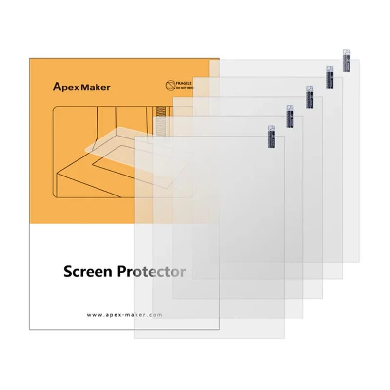 5 шт. 3D-принтер X1 Защитная пленка для ЖК-экрана для MAXAPEXMAKER 16-дюймовый 3D-принтер Запчасти Аксессуары для пленки