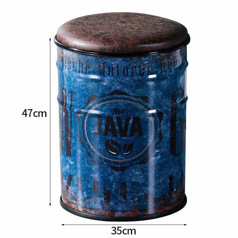 Американский ретро бар, стул-бочка для быстрого питания, стул-хранилище для дома, форма металлической краскопроводки