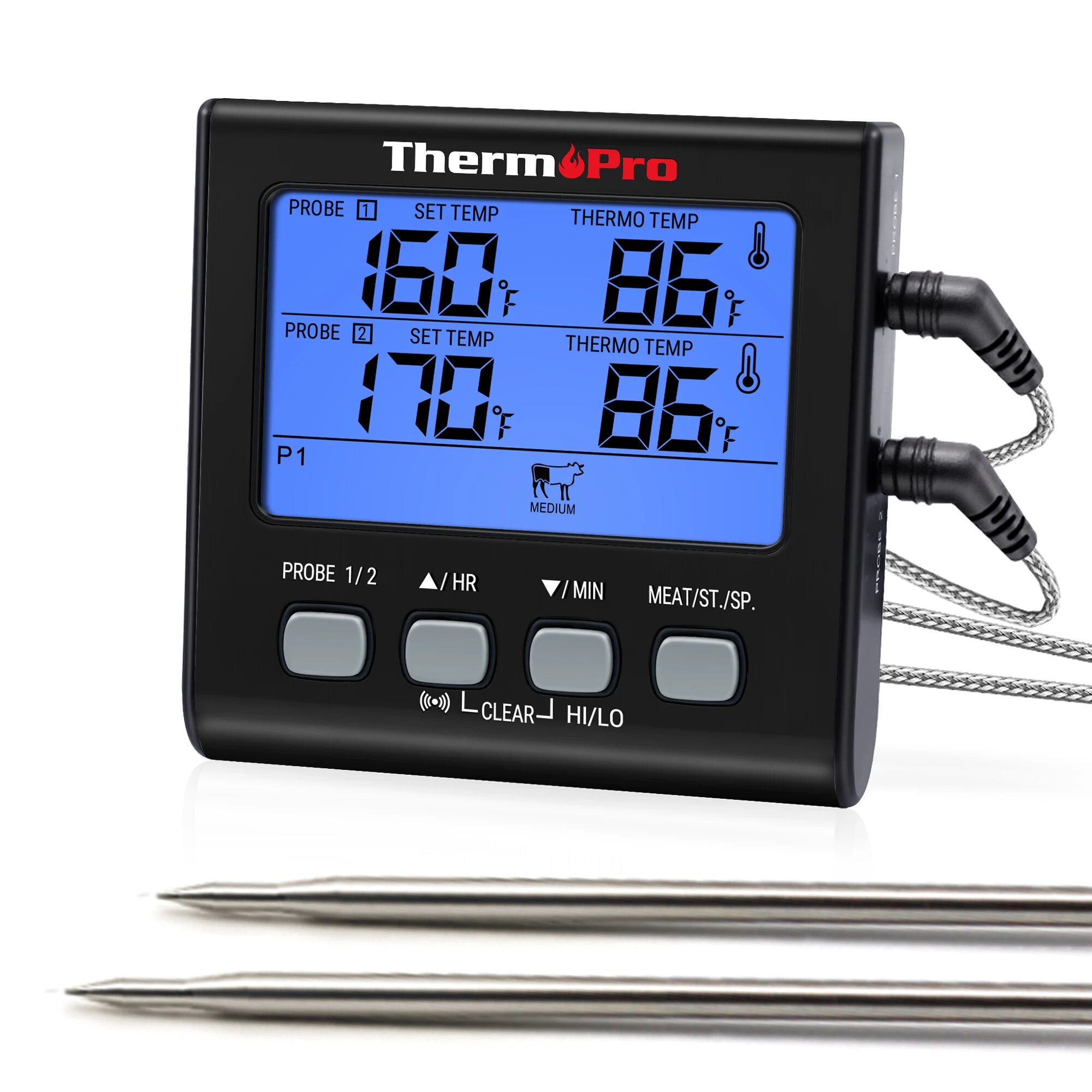 ThermoPro TP17 Термометр для мяса с таймером Черный