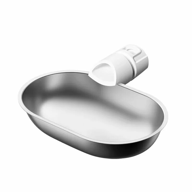 Диспенсер для воды кошкам и собакам, серый, stainless steel bowl