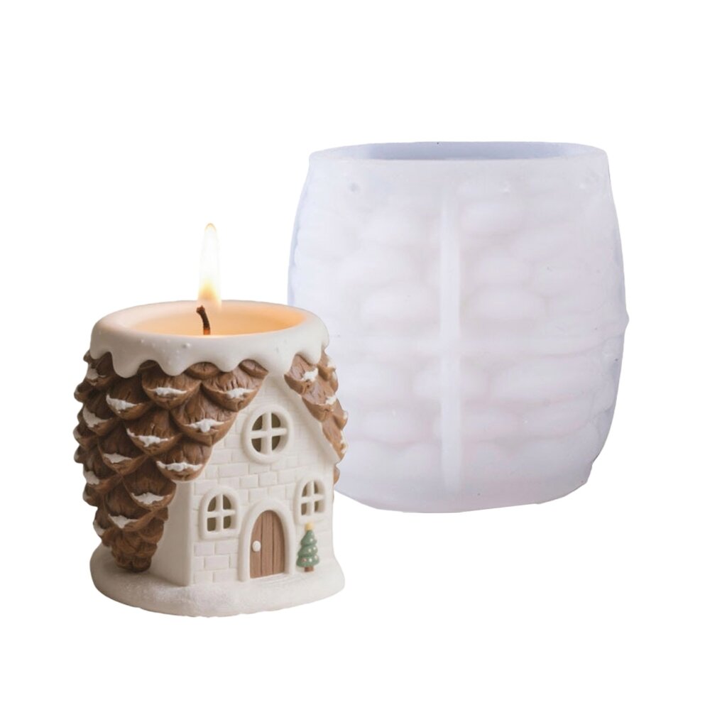 Силиконовая форма для домашнего цветочного горшка из сосновой шишки