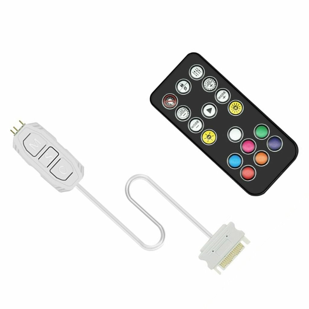 (1 комплект) Контроллер ARGB с дистанционным управлением (новый)-белый