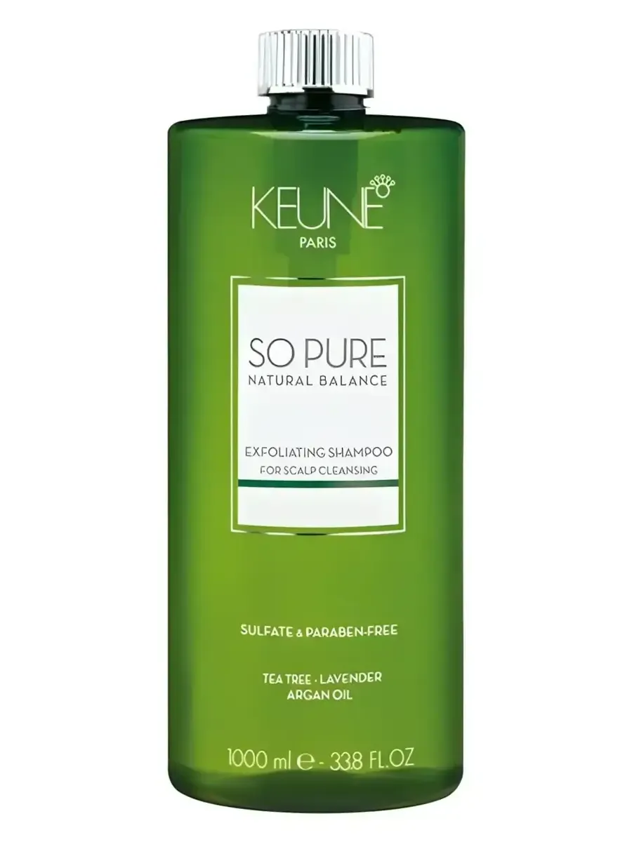 Шампунь Keune So Pure Exfoliating Обновляющий против перхоти, раздражений и зуда кожи головы, 1000 мл