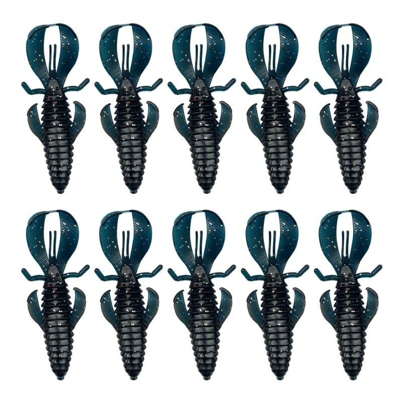 10 шт. Приманивает рыбацкие черви пластик, Космический синий