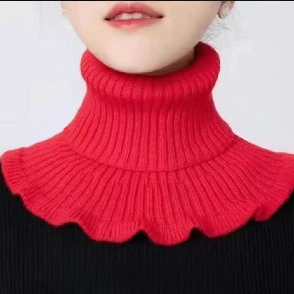 Искусственный воротник для женщин, универсальный искусственный воротник, элитный воротник свитера, сращенный искусственный высокий воротник, отдельный край рубашки, крышка шеи, вязаный воротник