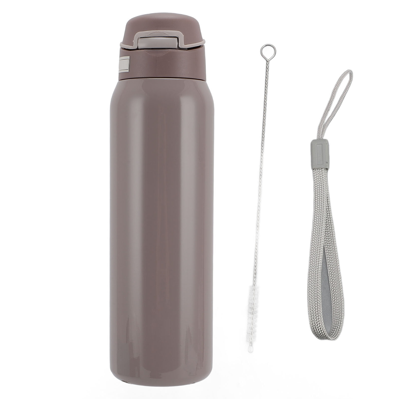Изолированная бутылка с водой из нержавеющей стали с гравитационным шариком соломенной вакуумной изолированной бутылки для пожилых коричневых