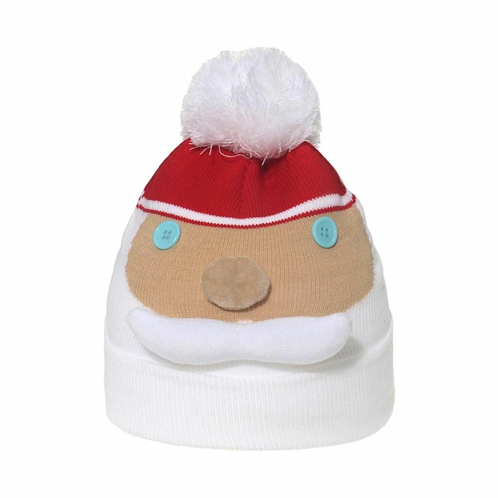 Зимний детский шерстяной капюшон со Снеговиком ручной работы от Деда Мороза-I