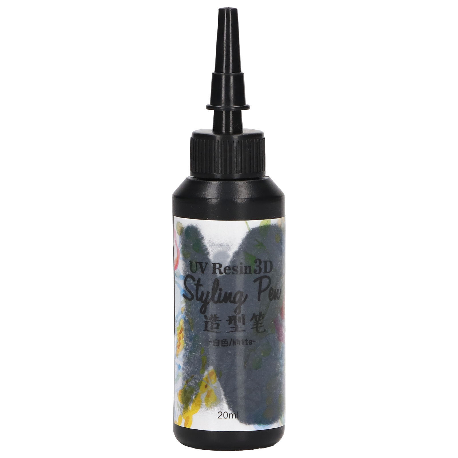 UV Смола Стилизационный Перо 20мл Быстро Застывающая 3D UV Смола Лайнер Уникальная Форма Пера DIY Контурный Лайнер для Набросков и Эскизов Белый, 20мл