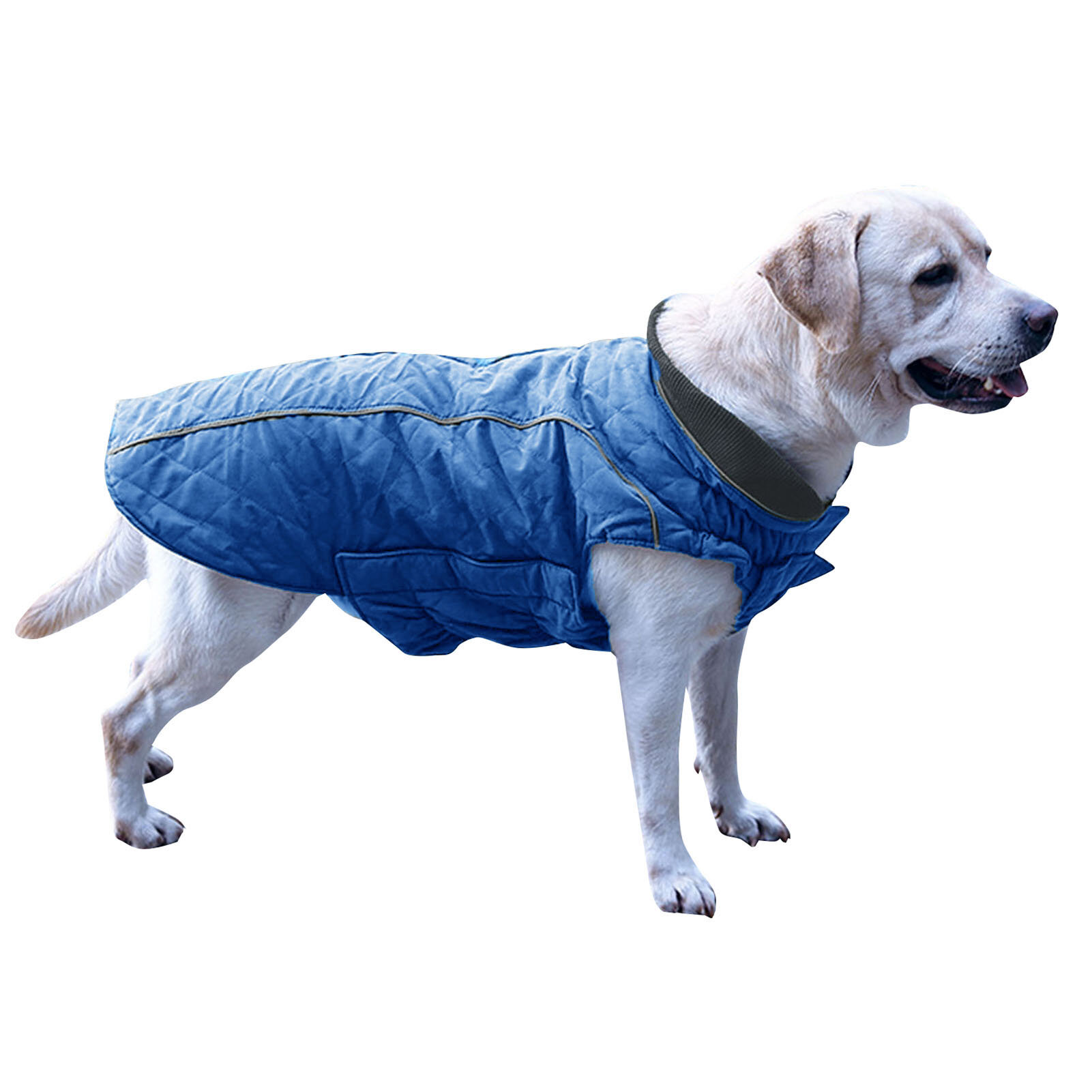 Dog Winter Jacket Padded Reflective Quilted Outdoor Pet Vest, Size XS S M L XL 2XL 3XL, Color Yellow Pink Orange Red Green Blue, Material Polyester, Pattern Type Patchwork, Weight Approx. 80-310g / 2.8-10.9oz, Package List 1 * Dog Jacket