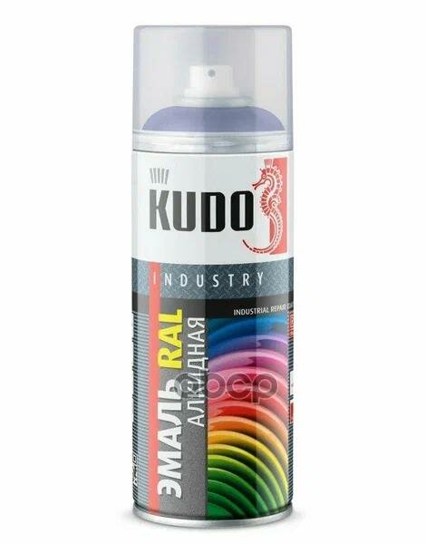 Краска-аэрозоль KUDO алкидная, ультрамариново-синий RAL 5002, 520 мл