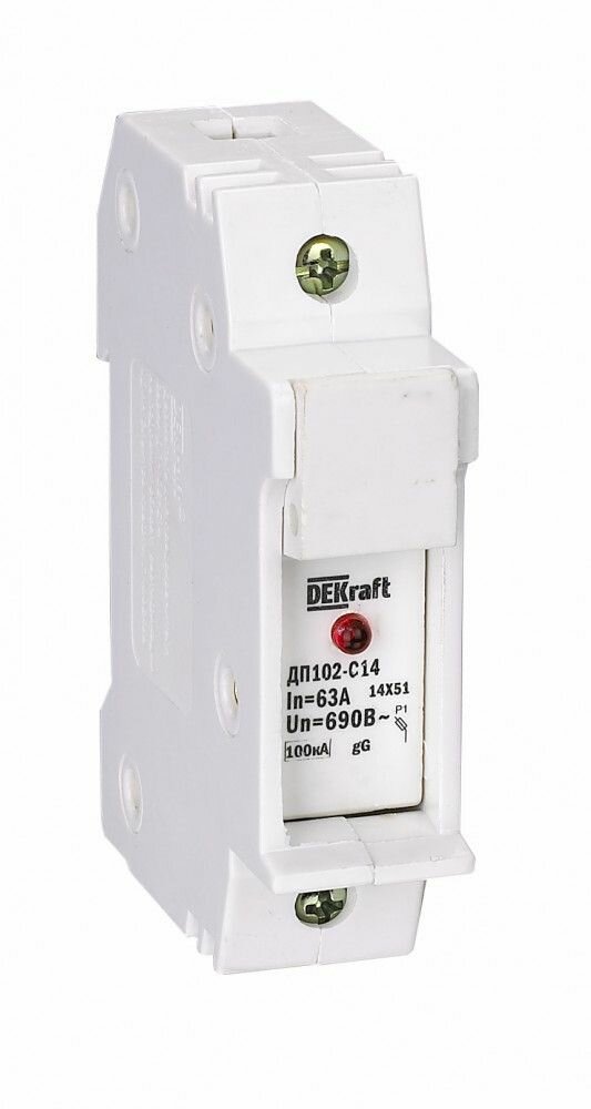 Вставка-держатель DEKraft ДП-102-1P, С10, 1PА, 1 модуль х 18 мм