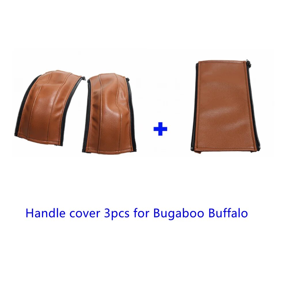 Чехлы-бампера из искусственной кожи для коляски Bugaboo Buffalo Коричневый, mom baby 3PCS brown