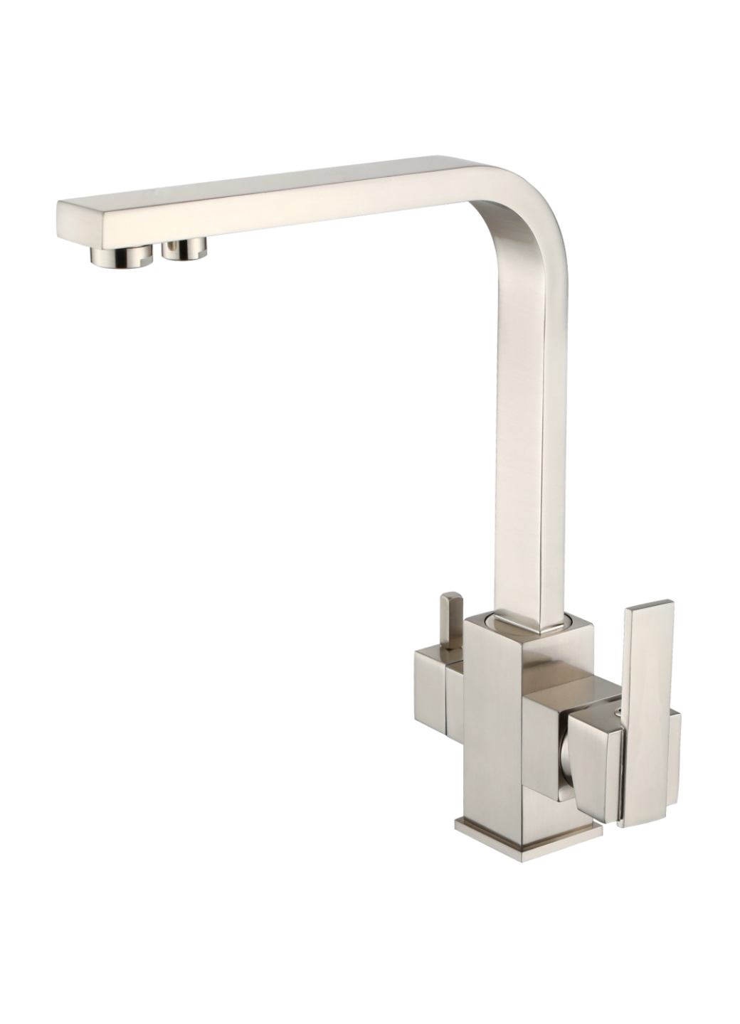 VIEIR Смеситель для кухни, с поворотным изливом, биканальный V15004-G, сатин