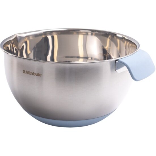 Миска для смешивания Attribute SHAPE 3 л, 22 см, нерж. сталь/силикон (ASS006)