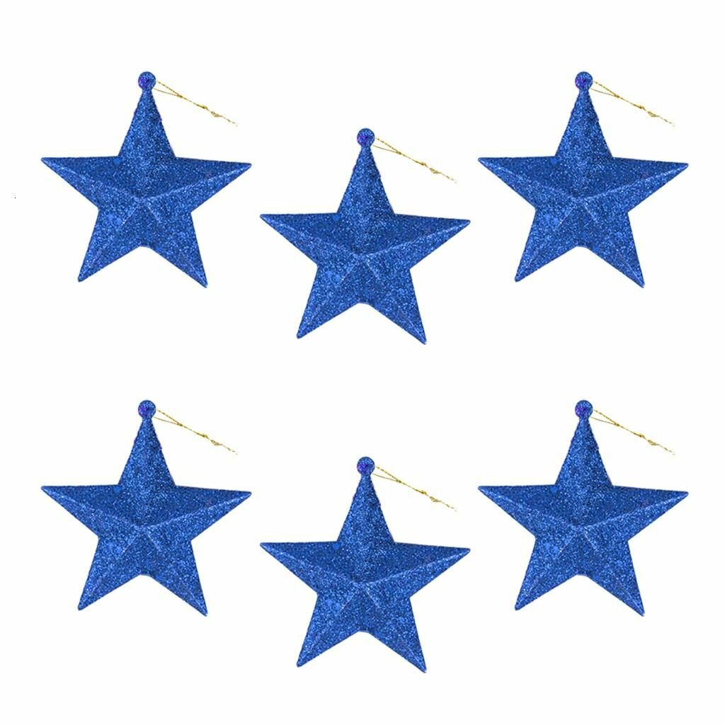 Рождественские звезды для украшения елки, Синий
