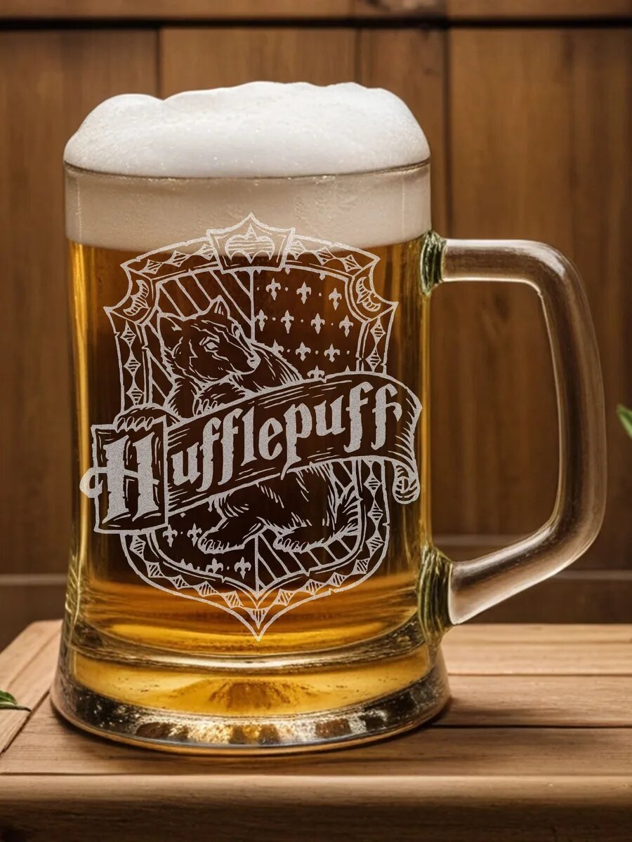 Бокал для пива с факультетом Пуффендуй