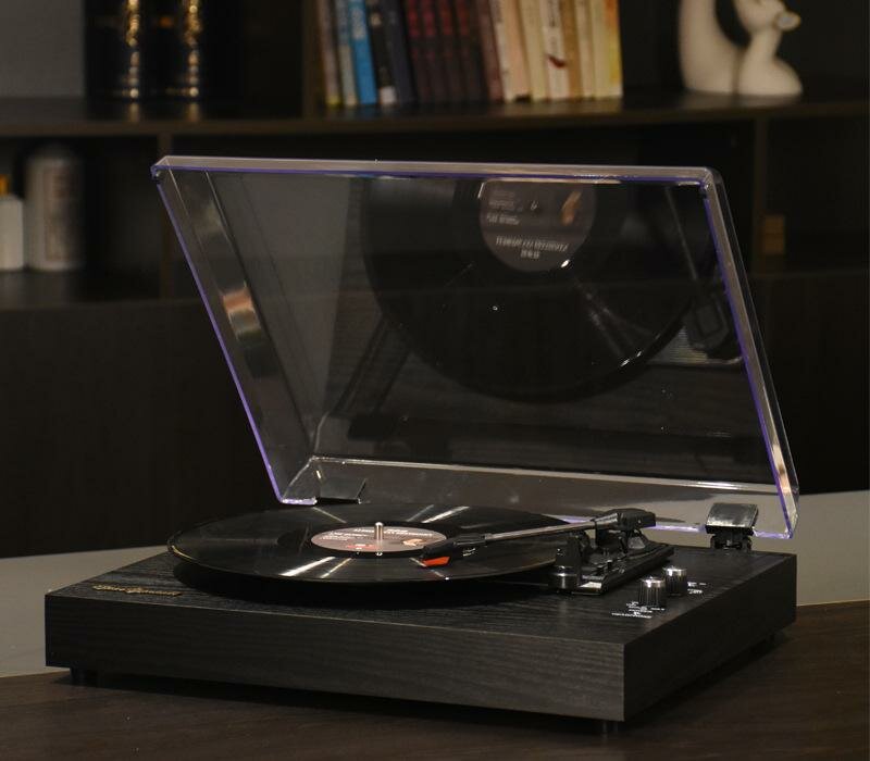 Виниловый проигрыватель MzeliKing в стиле ретро Vintage White/белый, встроенные динамики, Bluetooth 5.3