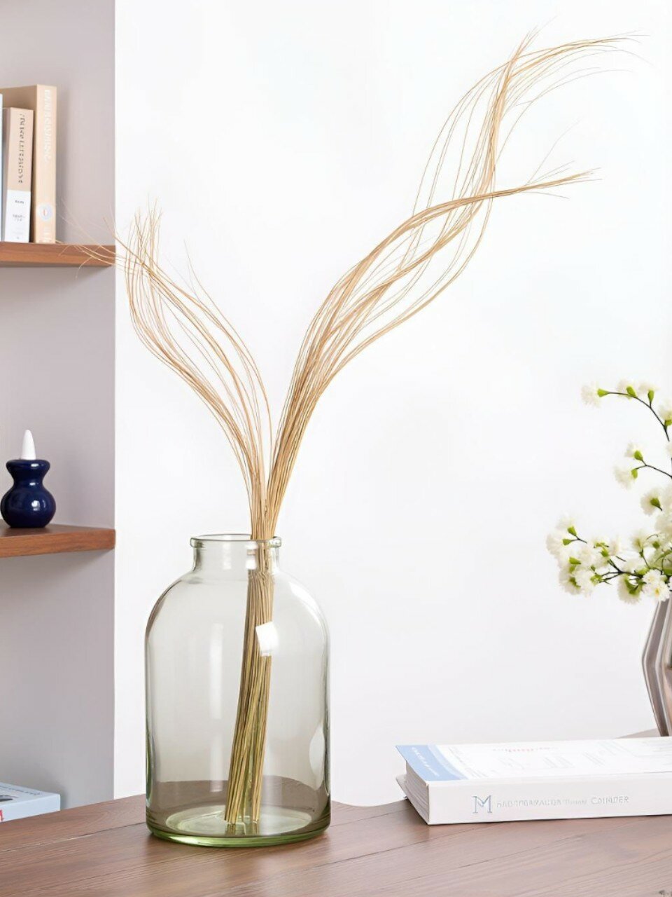 Цветок искусственный декоративный Тинги Ветвь, 190 см, белый, JC-7223