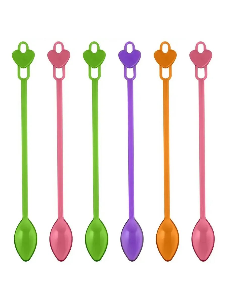 Стильные коктейльные ложки в наборе из 6 шт.