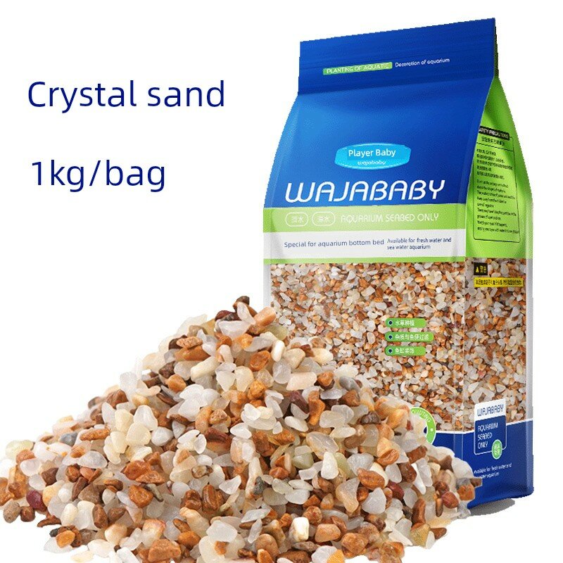 Натуральный кристаллический песок для дна аквариума, креативные белые камешки для аквариума с растениями, разноцветные