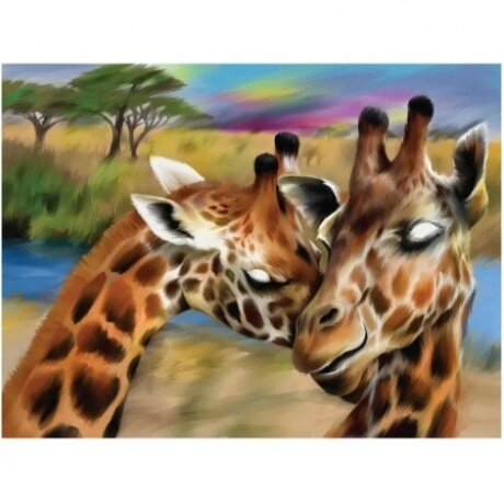 Алмазная вышивка Школа талантов 30х40 см "Жирафы" арт.5361597