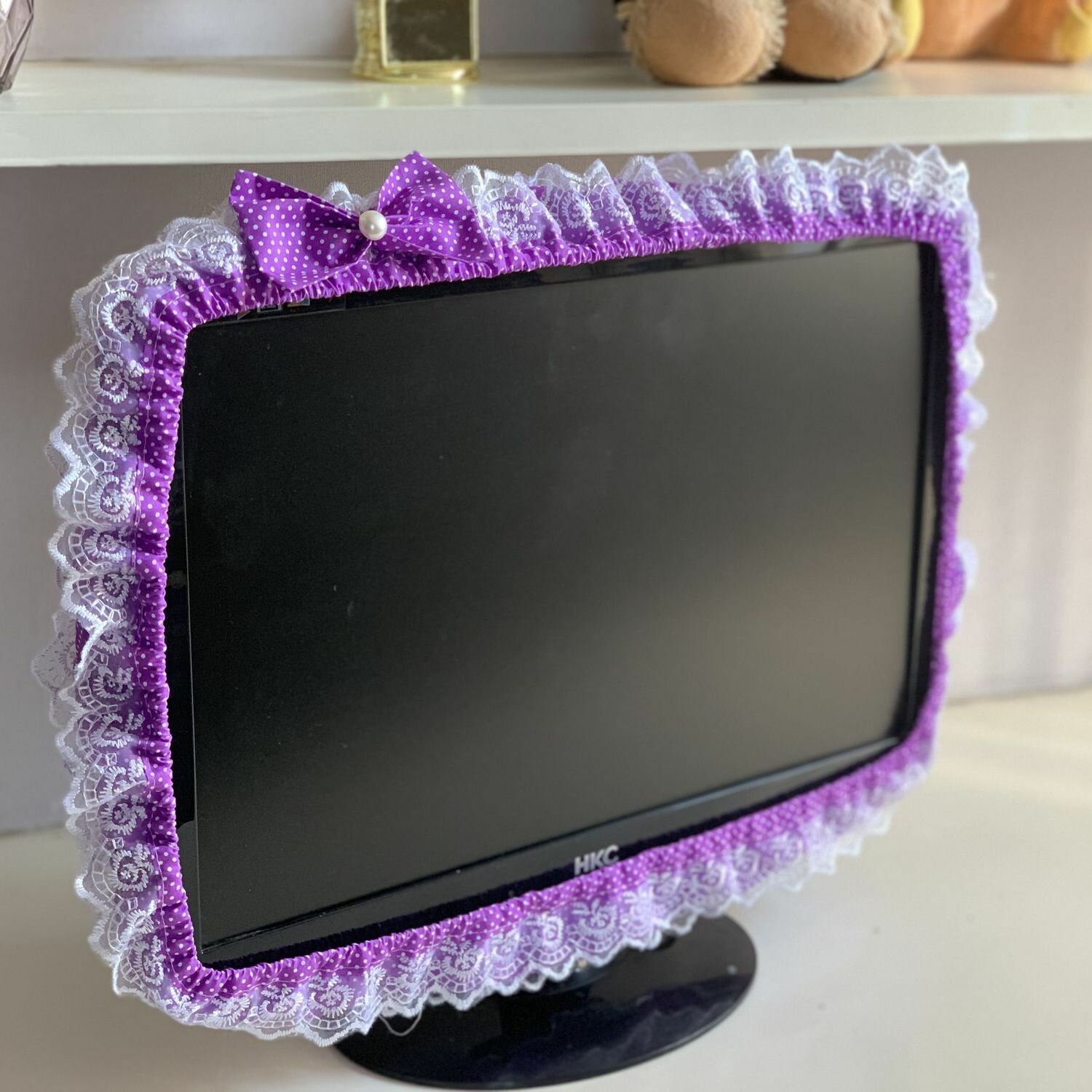 Чехол для компьютера из свежей ткани, кружевной чехол для монитора, чехол для телевизора, рамка с вечным календарем, защита от пыли